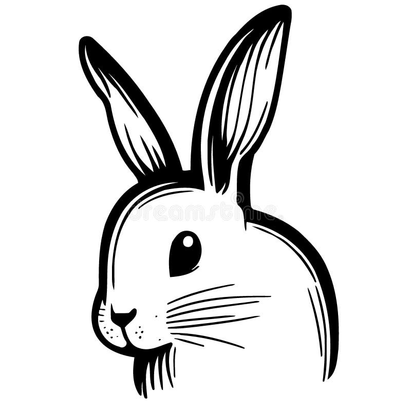Bunny Rabbit Mammal Animal Head Stock Vector - Illustration of head ...