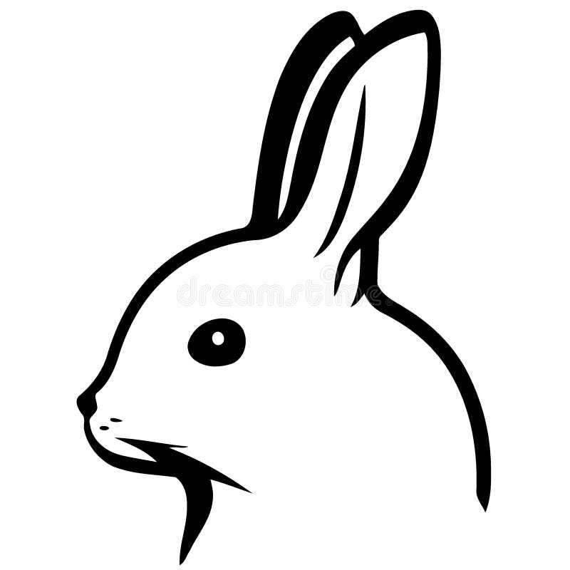 Bunny Rabbit Mammal Animal Head Stock Vector - Illustration of face ...
