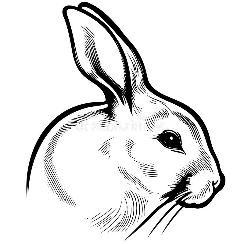 Bunny Rabbit Mammal Animal Head Stock Vector - Illustration of cute ...