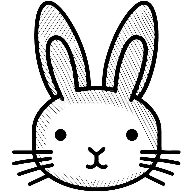 Bunny Rabbit Mammal Animal Head Stock Vector - Illustration of head ...