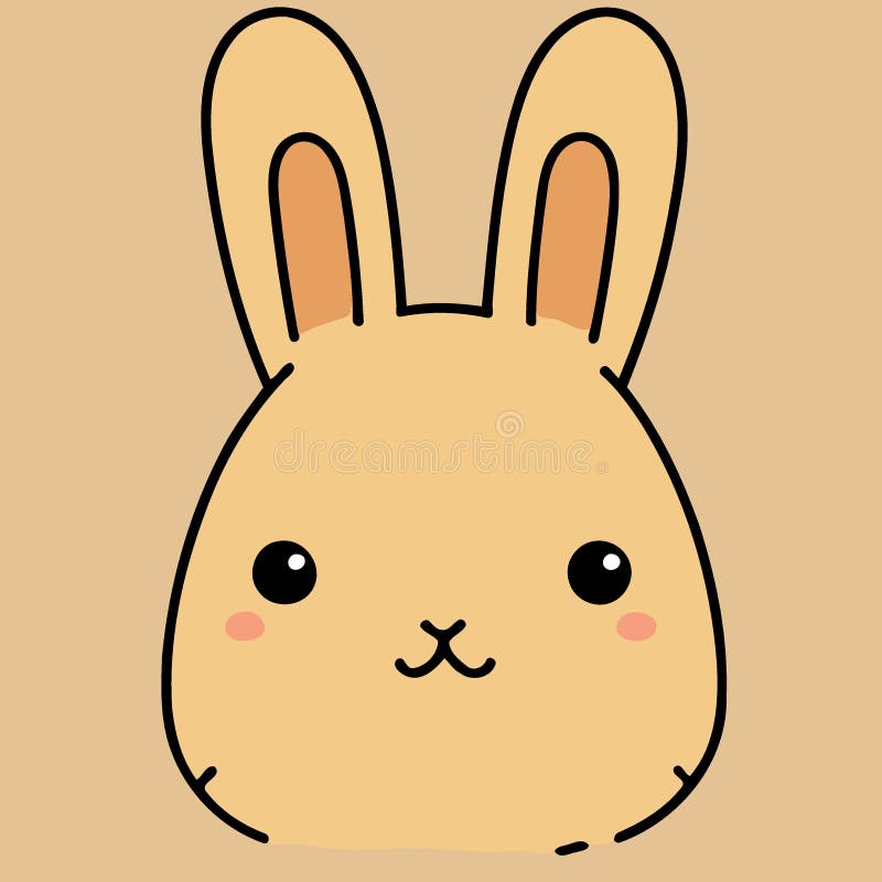 Bunny Rabbit Mammal Animal Head Stock Vector - Illustration of cute ...