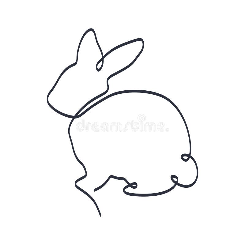 One Line Rabbit Stock Illustrations – 1,679 One Line Rabbit Stock ...
