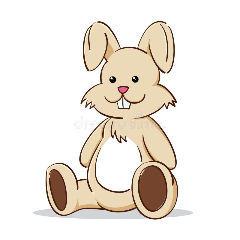 Bunny rabbit stuffed doll stock vector. Illustration of play - 47187916