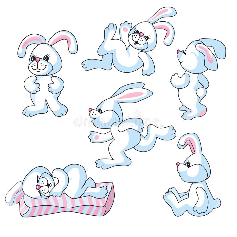 Bunny rabbits stock vector. Illustration of amusing, sleep - 21693027