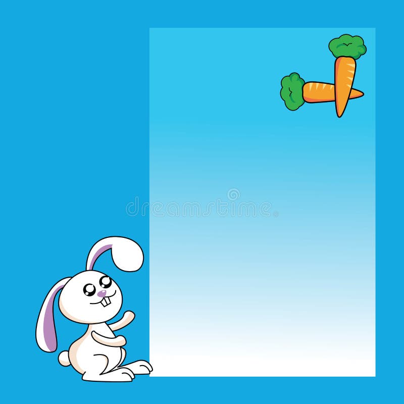 Bunny Recipe Note with Carrots Stock Vector - Illustration of card ...