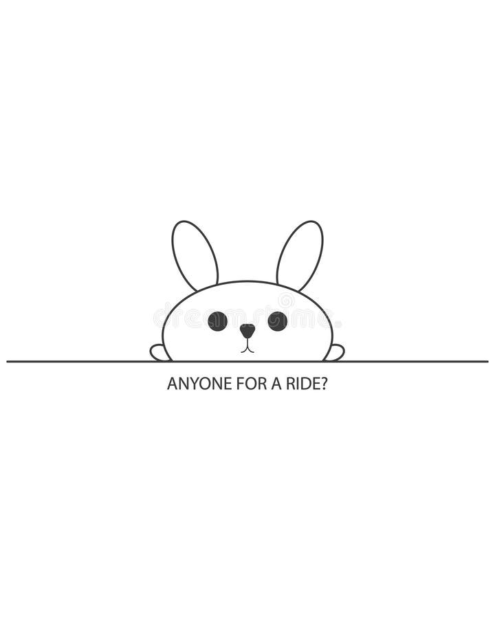 Bunny for a ride stock illustration. Illustration of presentation ...