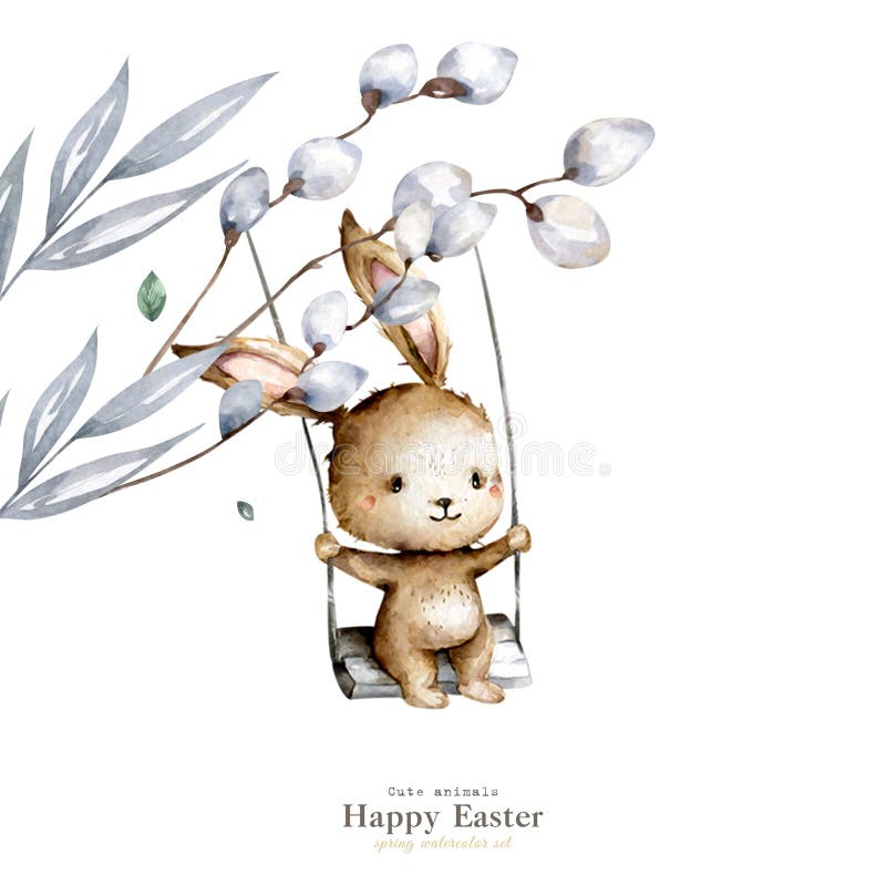 Easter Bunny Horse Watercolor Stock Illustrations – 16 Easter Bunny ...