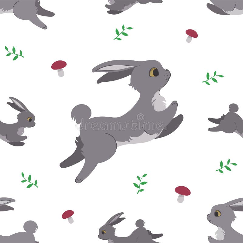 Grey Rabbits Stock Illustrations – 1,020 Grey Rabbits Stock ...