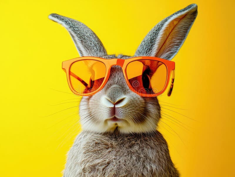 Bunny with Shades stock image. Image of glasses, generated - 366583157