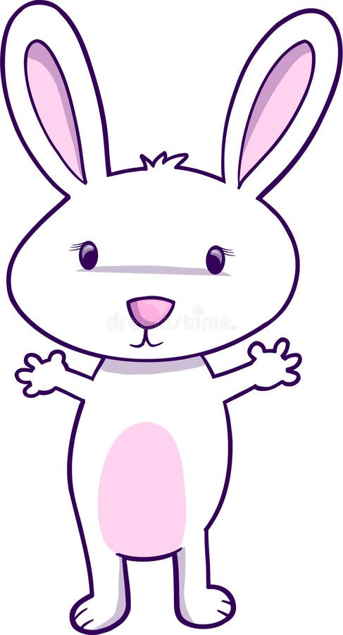 Bunny Vector Illustration stock vector. Illustration of happiness ...