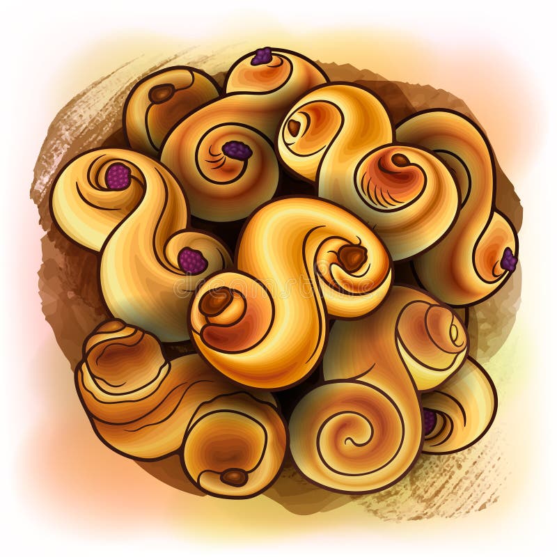 Buns Hand Drawn Vector Doodles Illustration Stock Illustration ...