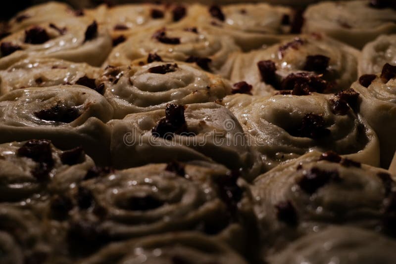 Tasty Buns in Oven, Baking Pastry Stock Image - Image of herbs, oven ...