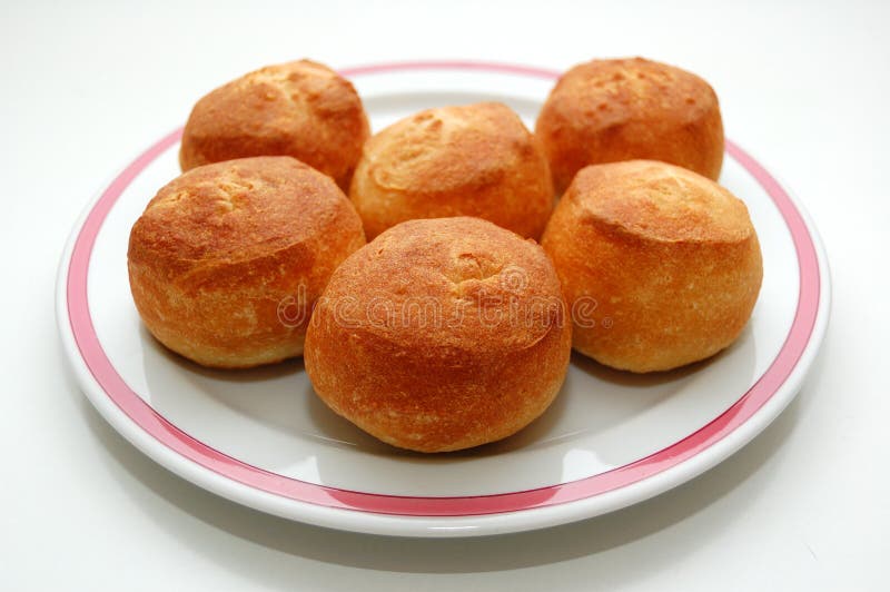 Buns on plate stock image. Image of baking, crispy, food - 7265221