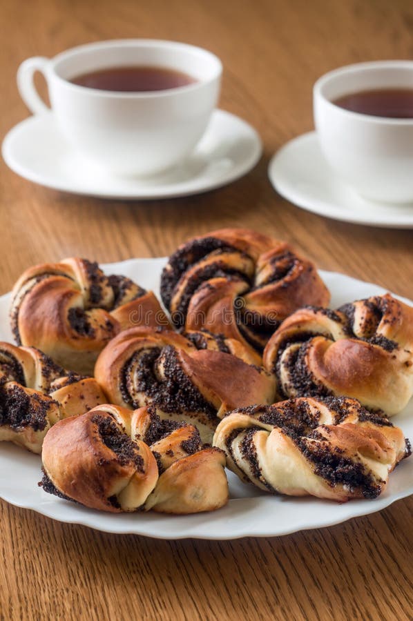 Buns on a plate stock image. Image of breakfast, brown - 47906941