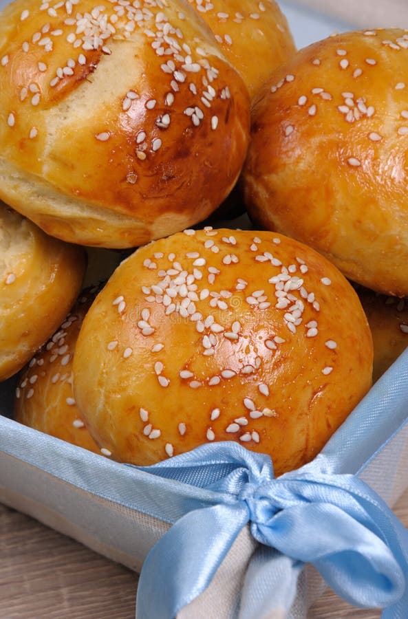 Buns with sesame seeds stock image. Image of morning - 72056791