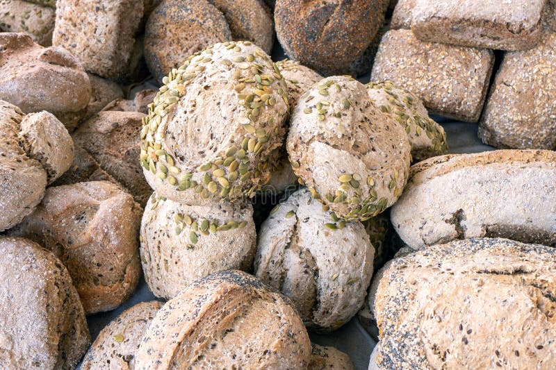 Buns of Uncut Bread. Bakery Products Stock Photo - Image of nutrition ...