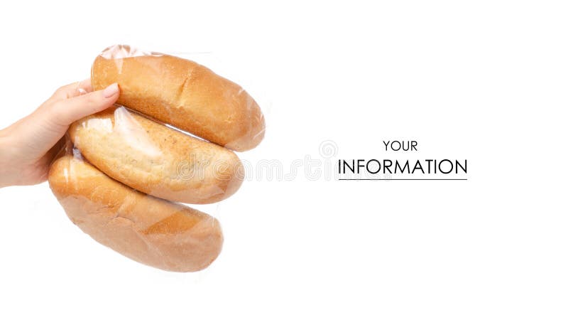Buns Wheat Bread in Hand Pattern Stock Photo - Image of dinner, closeup ...