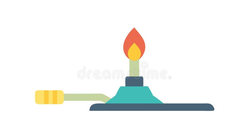 Bunsen Burner Flame Icon, Laboratory Science Tool Vector, Vector Design ...