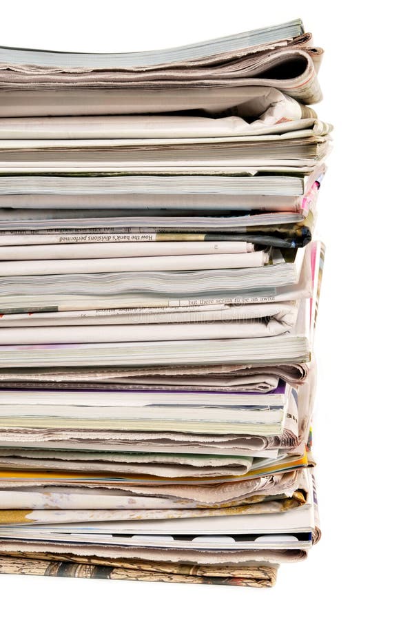 Bunt Av Gamla Tidningar Och Tidskrifter Arkivfoto - Bild av vanligt ...