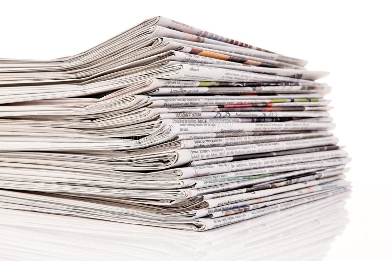 Buntar Av Gamla Tidningar Och Tidskrifter Arkivfoto - Bild av papper ...