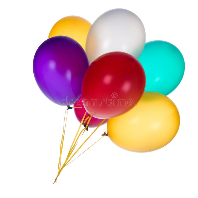 Bunte Ballone stockfoto. Bild von bündel, helium, hintergrund - 15664074