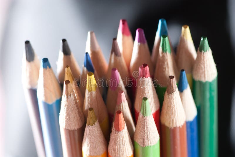 Bunte Bleistifte stockfoto. Bild von bleistifte, vortraining - 10525718
