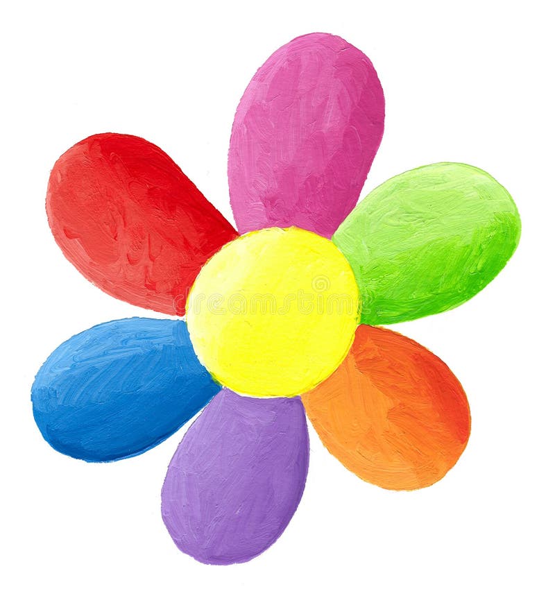 Bunte Blume stock abbildung. Illustration von blüte, rot - 17604412