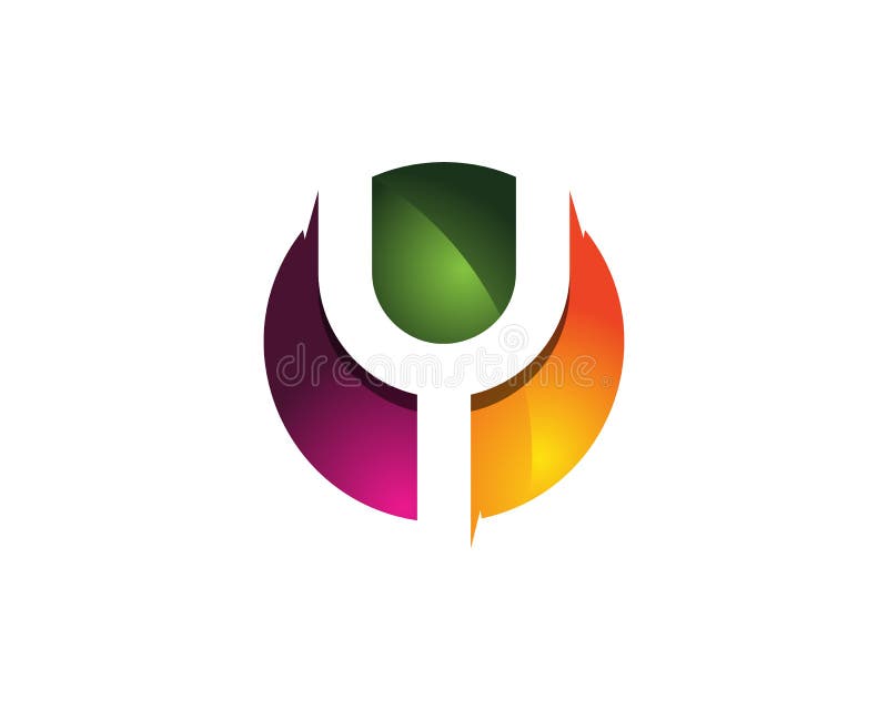 Bunte Buchstabe-Ikone Logo Design Element Des Kreis-3D Vektor Abbildung ...