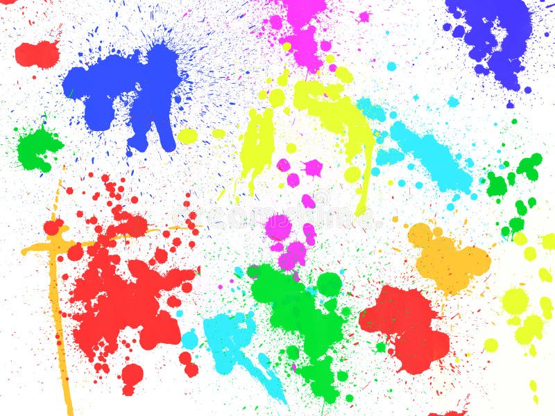 Bunte Farbenflecke Und -Kleckse Stock Abbildung - Illustration von ...