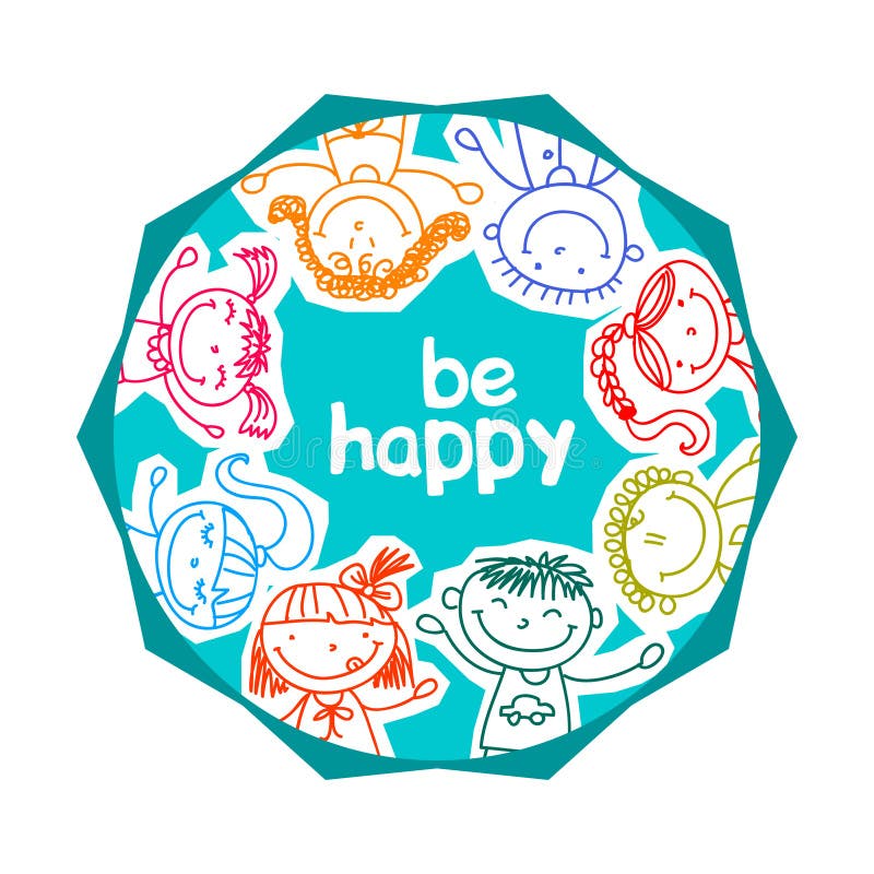 Bunte Kinder vektor abbildung. Illustration von hell - 74696099