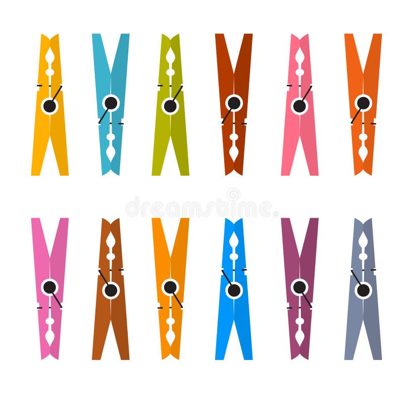 Vektorillustration Eines Sets Bunter Stifte Vektor Abbildung ...