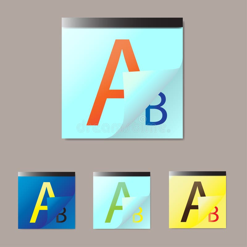 Bunte klebrige Anmerkung stock abbildung. Illustration von schnitt ...