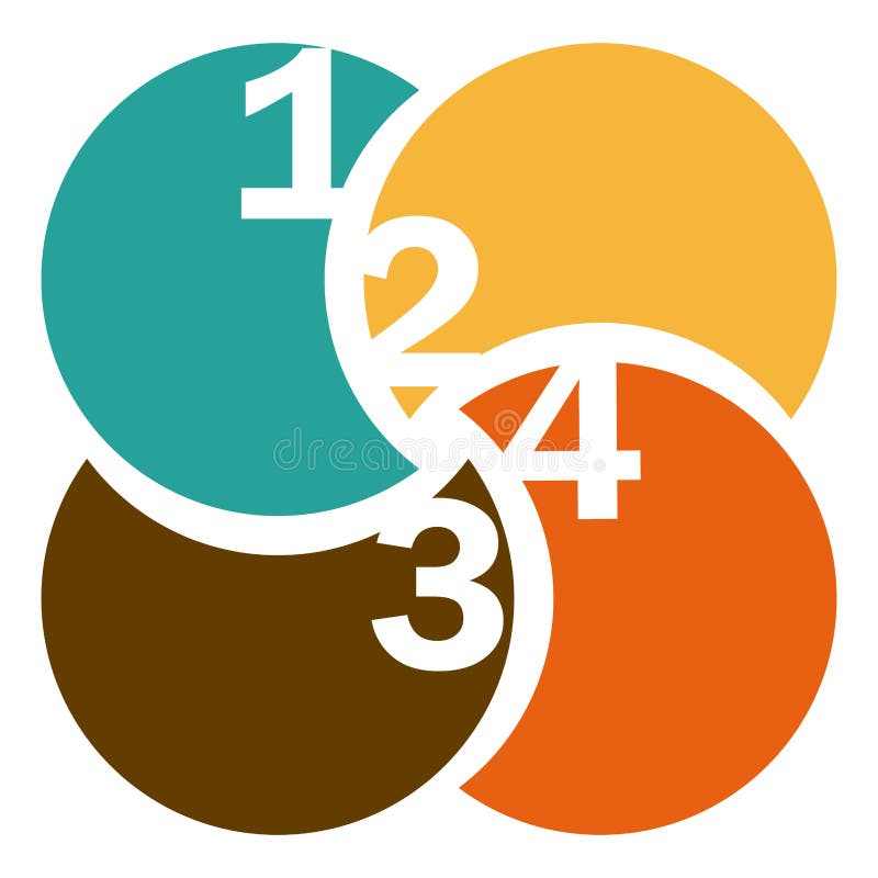 Bunte Kreiszahlen Mit Nummeration Stock Abbildung - Illustration von ...