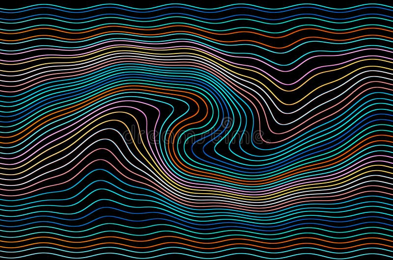 Bunte Linien stock abbildung. Illustration von kreation - 36022846