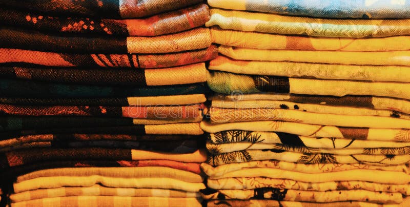 Bunte T?cher, Windel, Gefaltete Gewebe, Stoff Als Hintergrund Stockbild ...