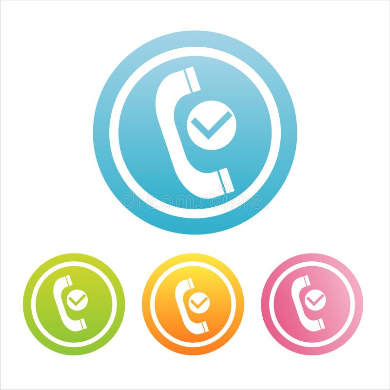 Set von 4 Telefonzeichen vektor abbildung. Illustration von taste ...