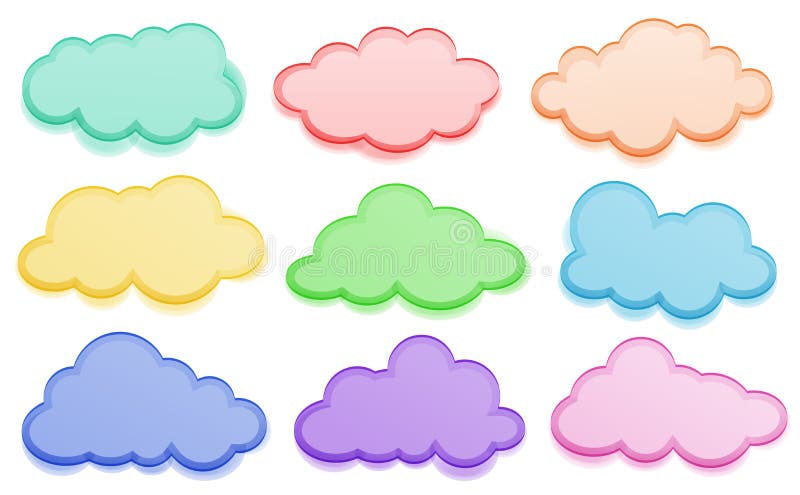 Bunte Wolken vektor abbildung. Illustration von wolke - 39024913