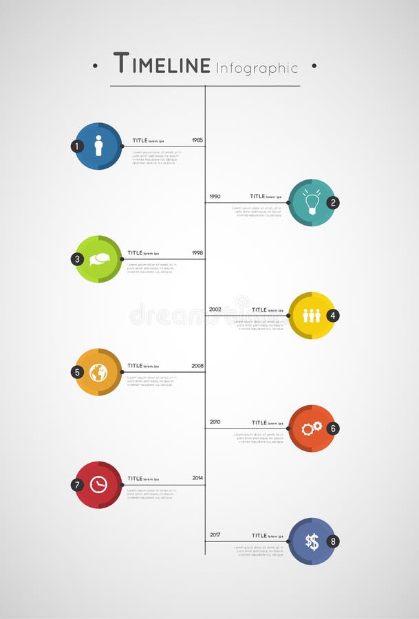 Vorlagen Für Zeitlinien-Infografiken Vektor Abbildung - Illustration ...
