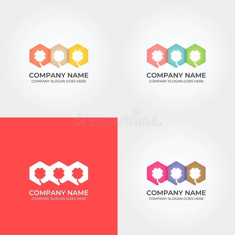 Klee-Logo Template-Vektorsymbol Vektor Abbildung - Illustration von ...