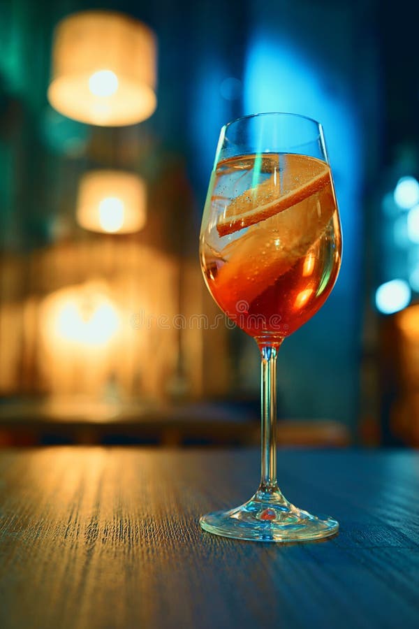Buntes Cocktail Im Glas Mit Orange Und Zitrone Stockfoto - Bild von ...