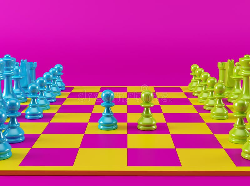 Bunter Schachtisch stock abbildung. Illustration von herausforderung ...