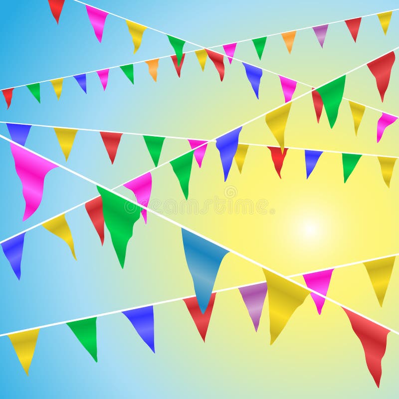 Bunting Flags stock vector. Illustration of decorative - 28889454