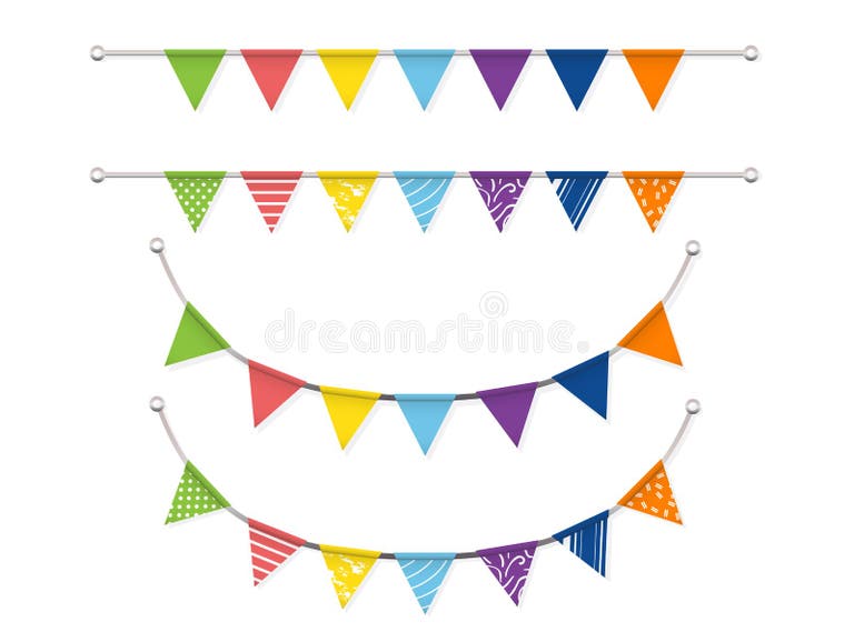 Bunting flags Vector set stock vector. Illustration of blue - 54308416