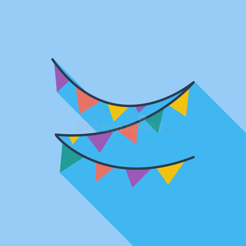Bunting icon stock vector. Illustration of happy, element - 90226367