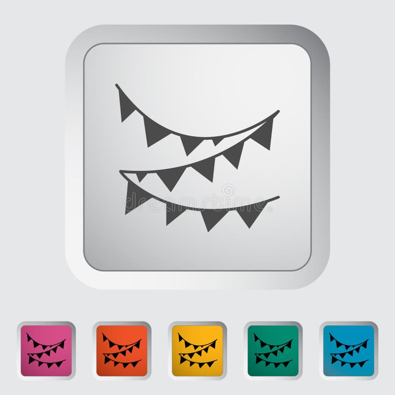 Bunting icon stock vector. Illustration of bright, pattern - 91617208