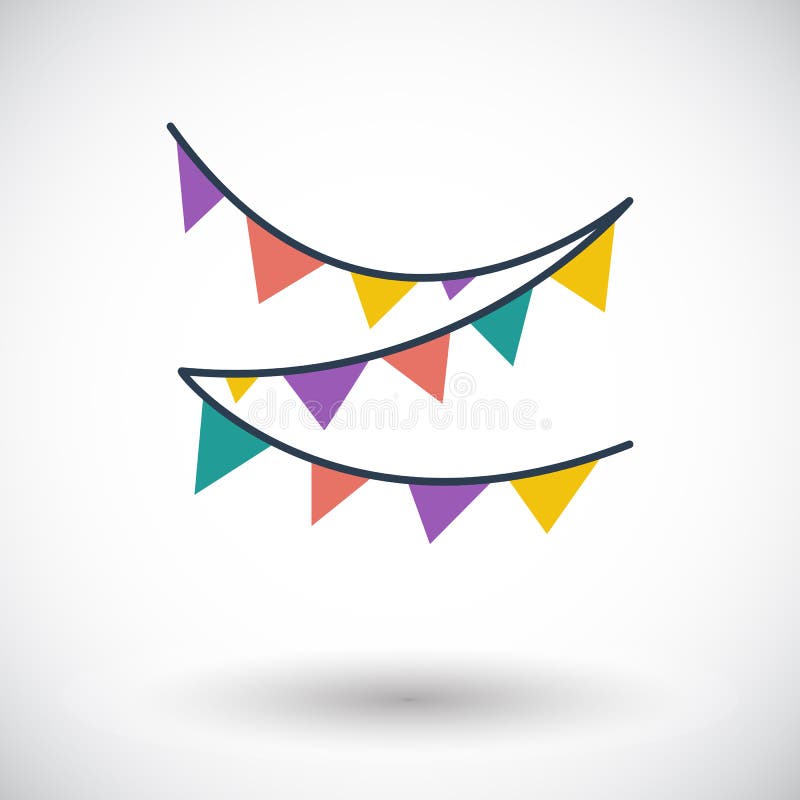 Bunting icon stock vector. Illustration of pattern, bright - 93392278