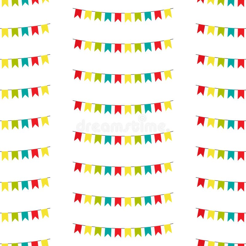Bunting Seampless Pattern, Bunting Background, Vector Eps10 ...