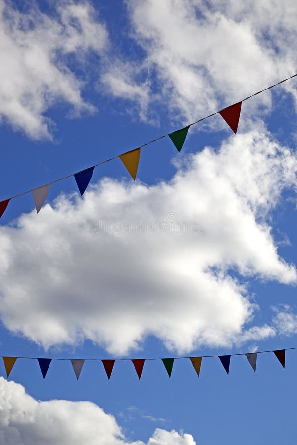Bunting sky 1 stock photo. Image of flying, happy, copyspace - 77685164