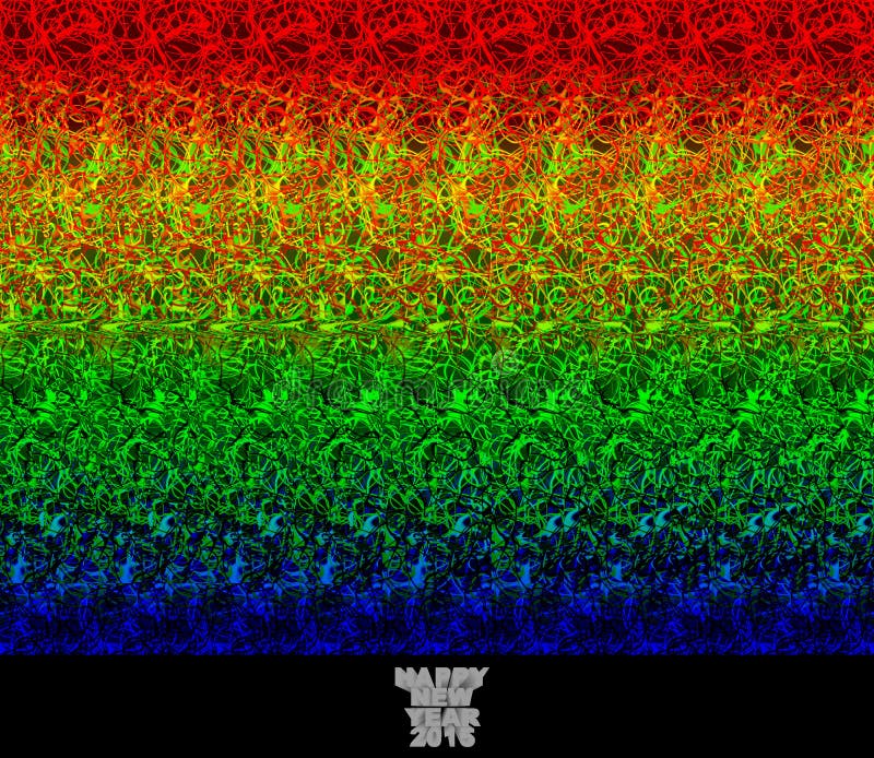 Buon Anno 2015 - Stereogramma Illustrazione di Stock - Illustrazione di ...