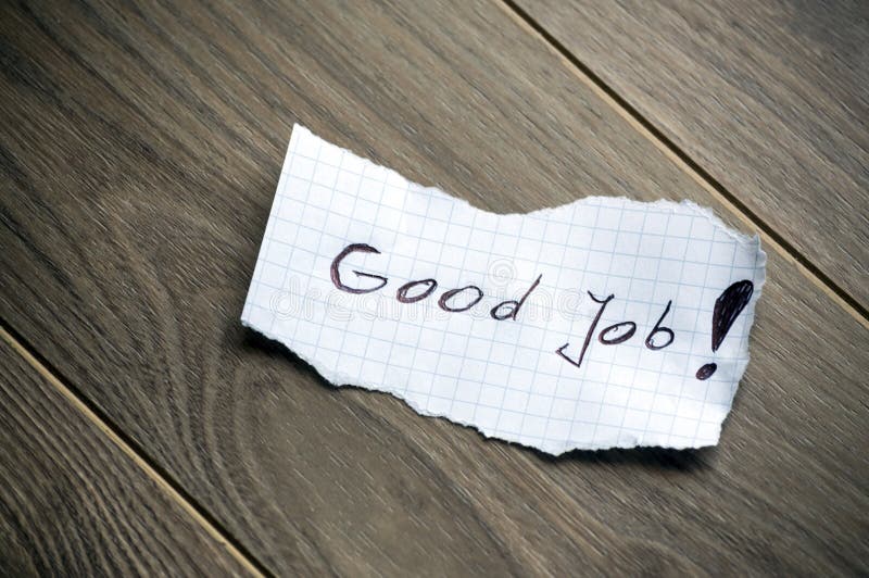 Buon appunto di lavoro fotografia stock. Immagine di avviso - 37164540